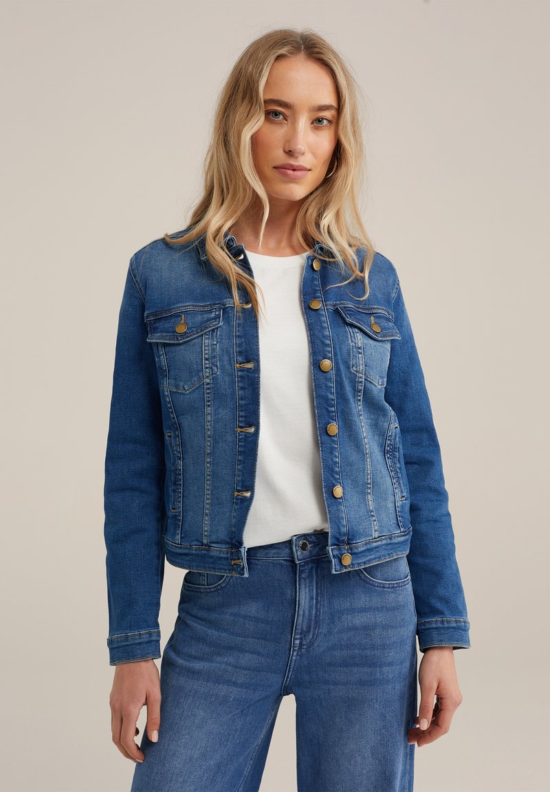 WE Fashion BLUE RIDGE - Denim jacket - blue/dark blue - Zalando
