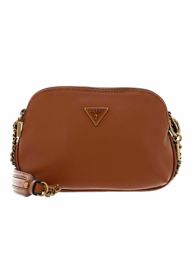 Guess BECCI DOUBLE ZIP - Bandolera - cognac/marrón - Zalando.es