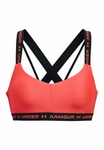Under Armour CROSSBACK LOW - Medium support sports bra - beta/red ...