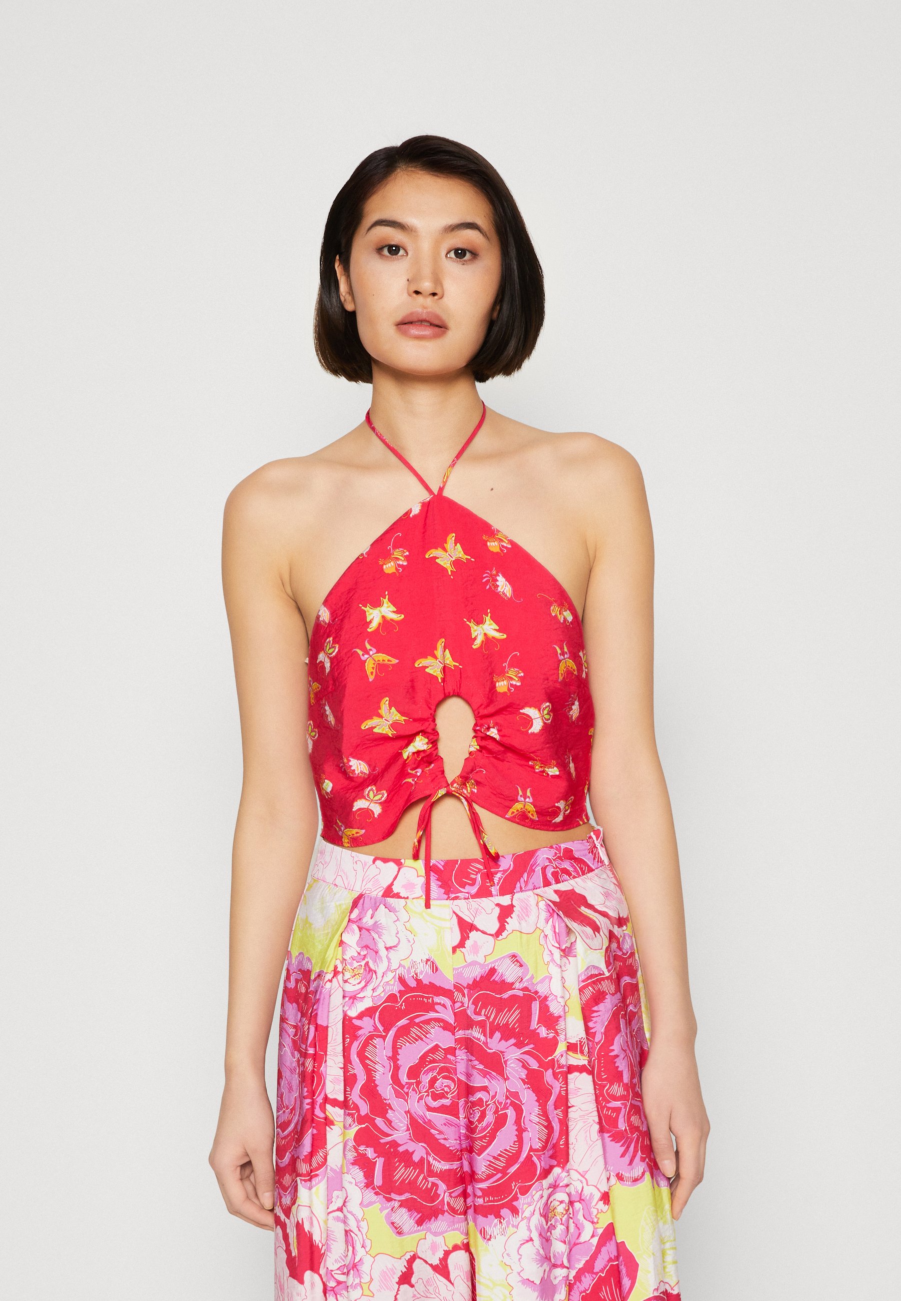 Something New BUFFY HALTERNECK SHORT - Top - innuendo/weiß - Zalando.ch