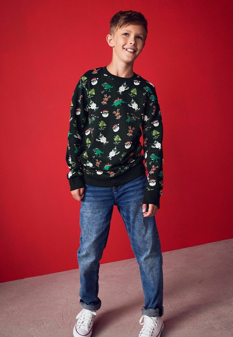 Next CHRISTMAS - Sweatshirt - navy blue all over print/blau - Zalando.de