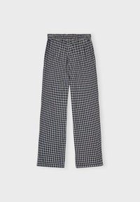 moshi moshi mind MOON CHECK - Tygbyxor - sand dark navy/mörkblå ...