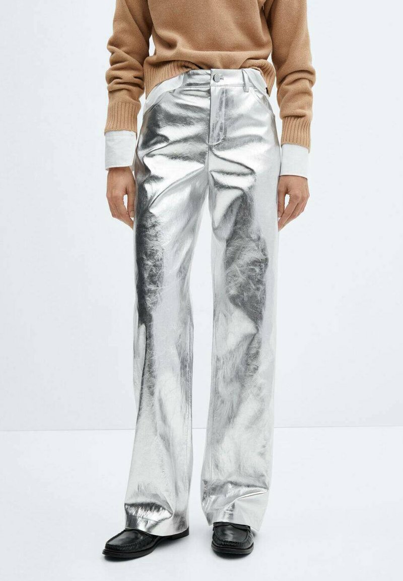 Mango Pantalon classique - silver-coloured/argenté - ZALANDO