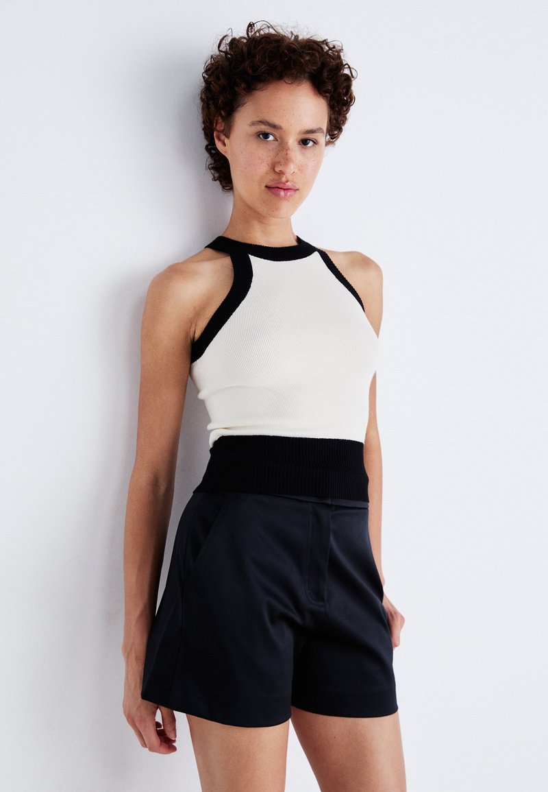 Gina Tricot CONTRAST TANK - Top - white/black/multicolor - Zalando.es