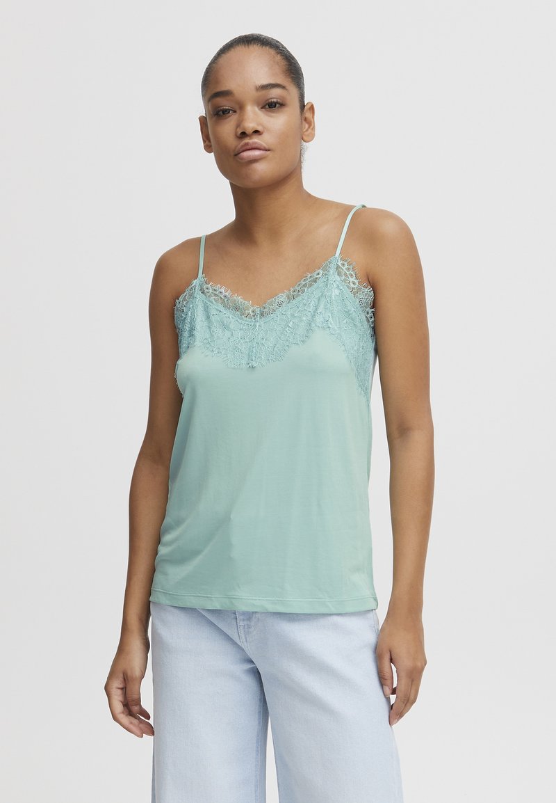 ICHI LIKE TO - Top - eggshell blue/turkis - Zalando.dk