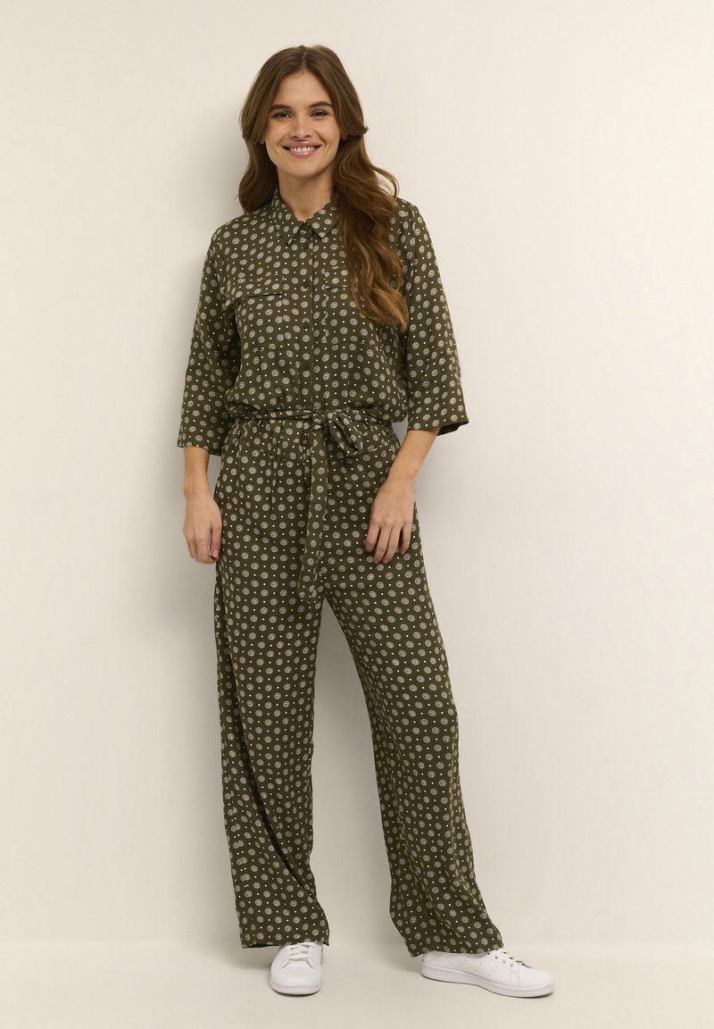 Kaffe KARUTIE - Salopetă - green tie dot aop/verde - Zalando.ro