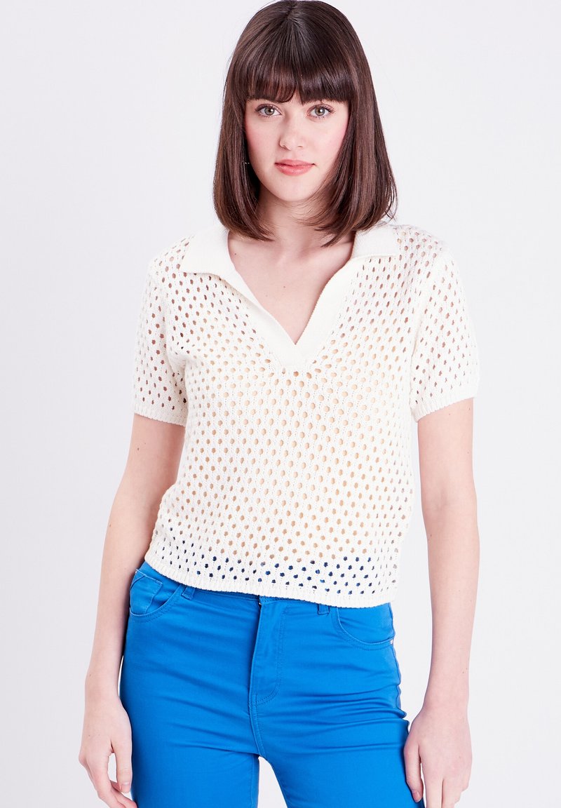 Cache Cache MIT KURZEN ÄRMELN - Polo - ecru/crema - Zalando.es