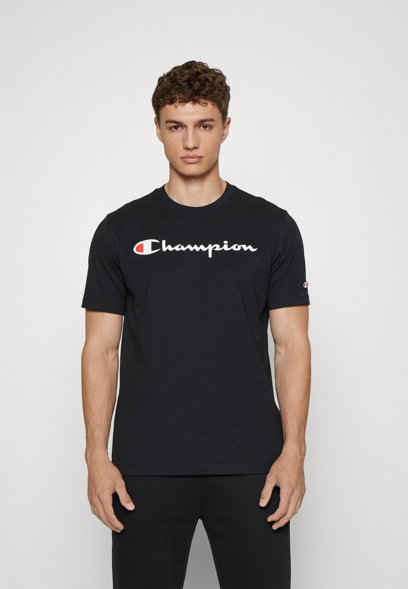 Champion CLASSIC LOGO T-SHIRT - Print T-shirt - black - Zalando.co.uk
