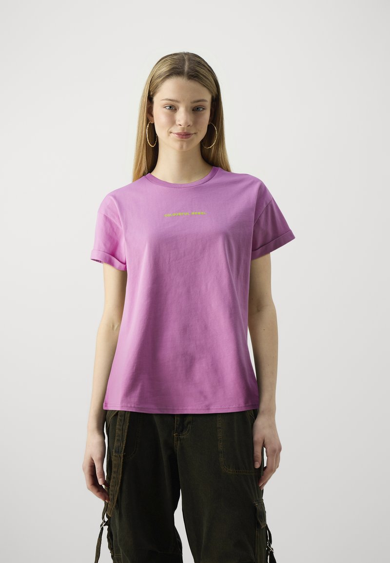 Colourful Rebel LOGO BOXY TEE - T-shirts basic - medium pink/pink ...