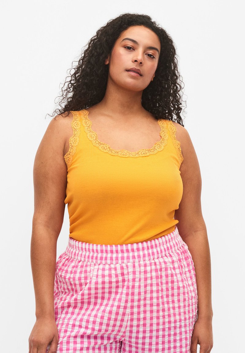 Zizzi WITH TRIM - Top - zinnia/geel - Zalando.be