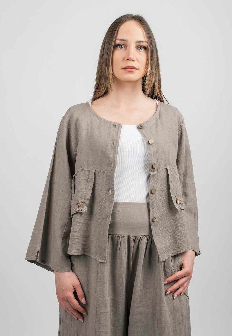 Dalle Piane Cashmere MADE IN ITALY - Summer jacket - visone/light brown ...