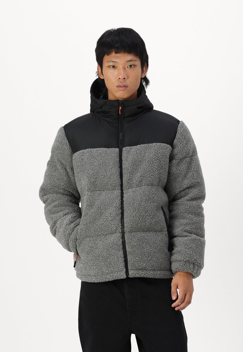 Brave Soul CLINTON - Winter jacket - black/light grey/grey - Zalando.ie