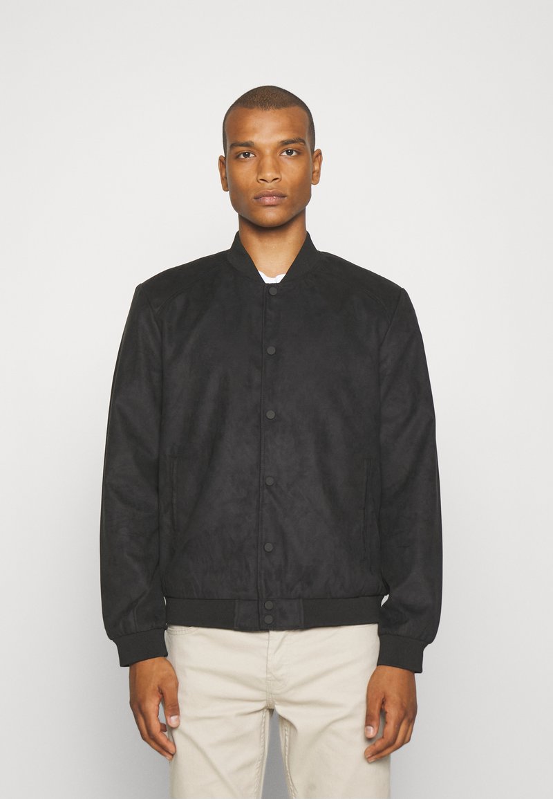 Only & Sons ONSLUCA FAKE SUEDE - Bomber Jacket - black - Zalando.co.uk