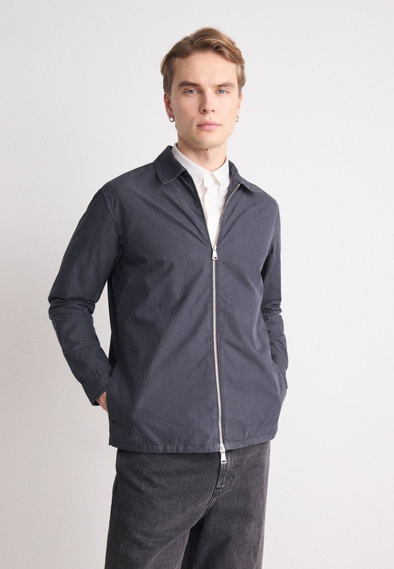 Samsøe Samsøe ZIP OVERSHIRT - Summer jacket - washed black/black ...