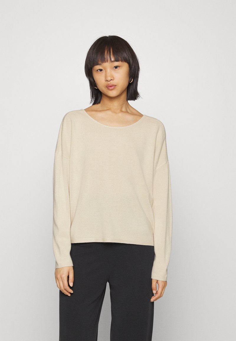 ONLY Petite ONLAMALIA - Strickpullover - pumice stone/offwhite - Zalando.ch