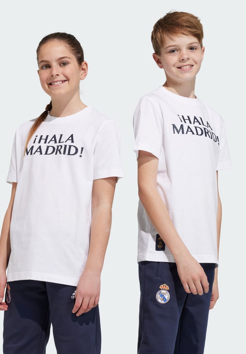 adidas Performance REAL MADRID KIDS - Tricou cu imprimeu - white/alb ...