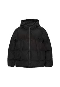PULL&BEAR HOODED PUFFER - Winterjacke - black/schwarz - Zalando.at
