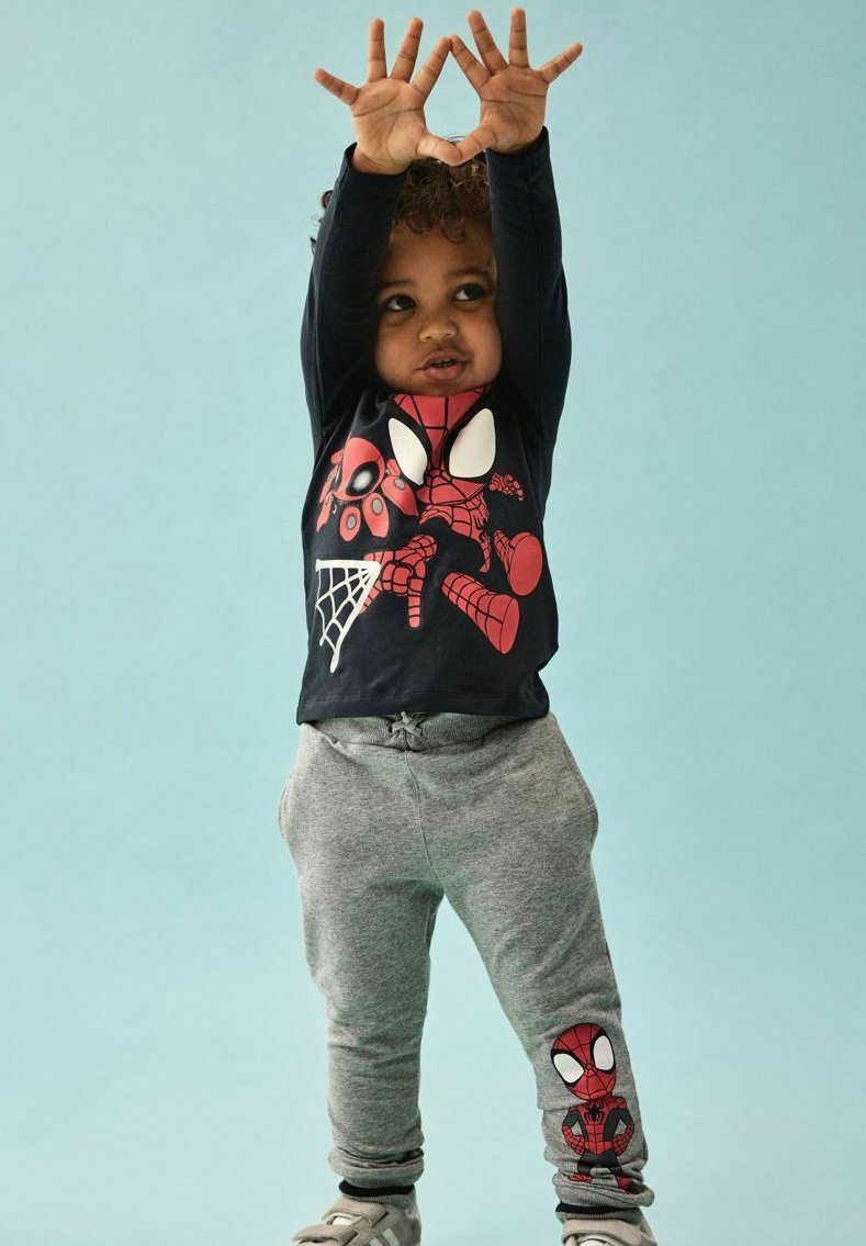 Name it SPIDER-MAN - Tracksuit bottoms - grey melange/grey - Zalando