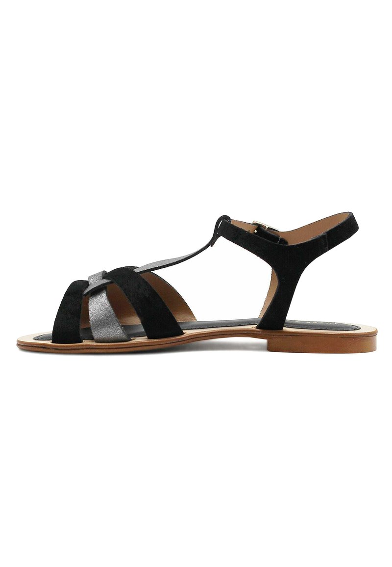 Jules & Jenn CRISS-CROSS - Riemensandalette - black grey/schwarz ...