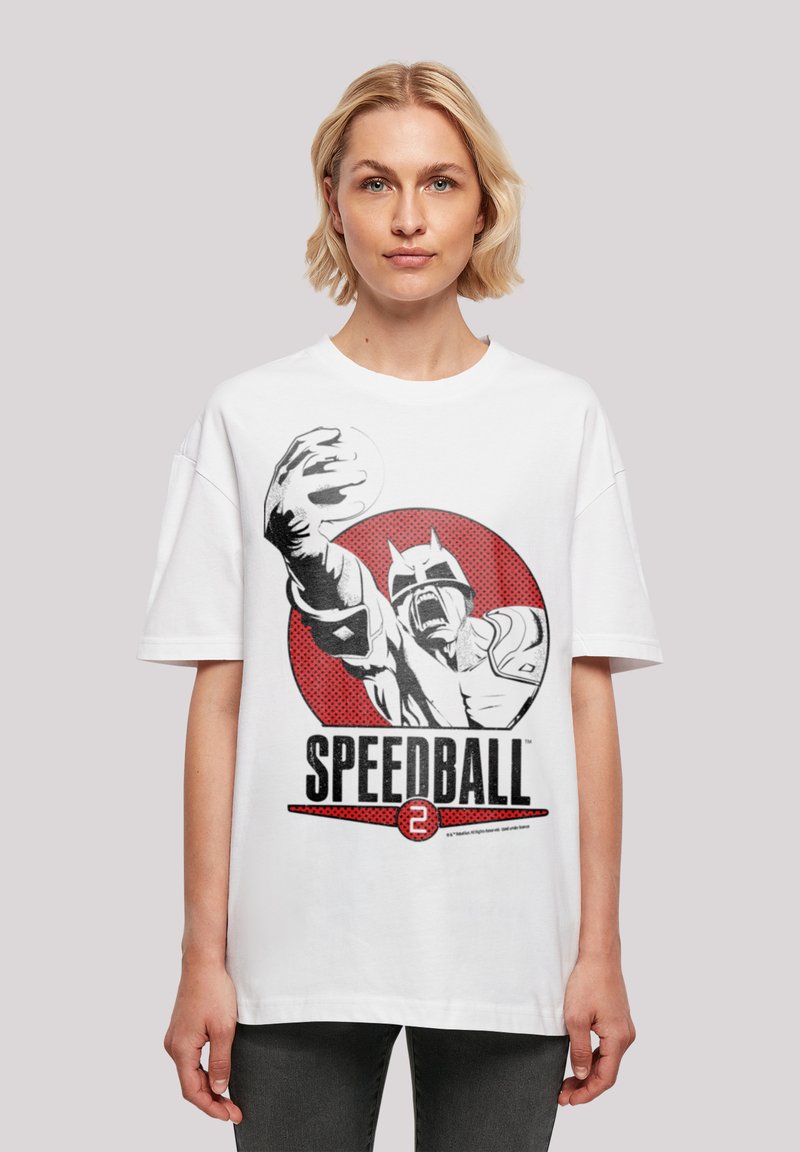 F4NT4STIC RETRO GAMING SPEEDBALL 2 BOXART - T-Shirt print - white/weiß ...