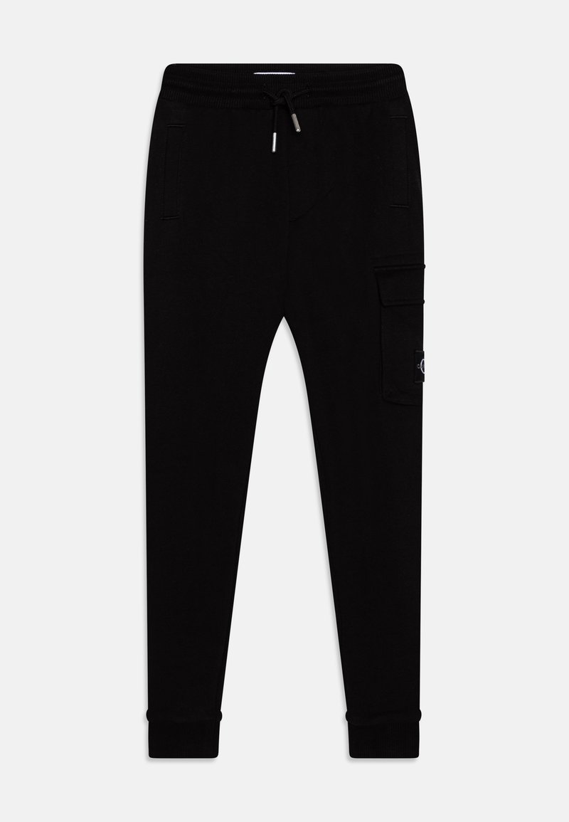 Calvin Klein Jeans Badge Cargo Tracksuit Bottoms Black Uk