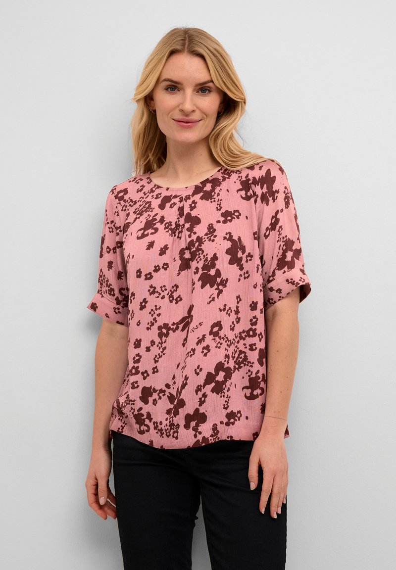 Kaffe BPJOY - Blouse - rose dark rose flower/pink - Zalando.ie