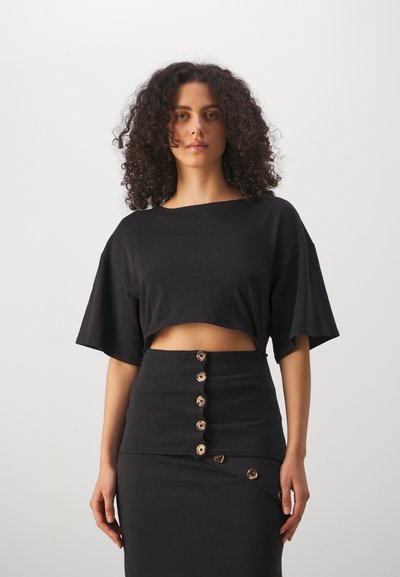 A.W.A.K.E. MODE FRONT BUTTON CLOSURE - Blouse - black/zwart - Zalando.nl