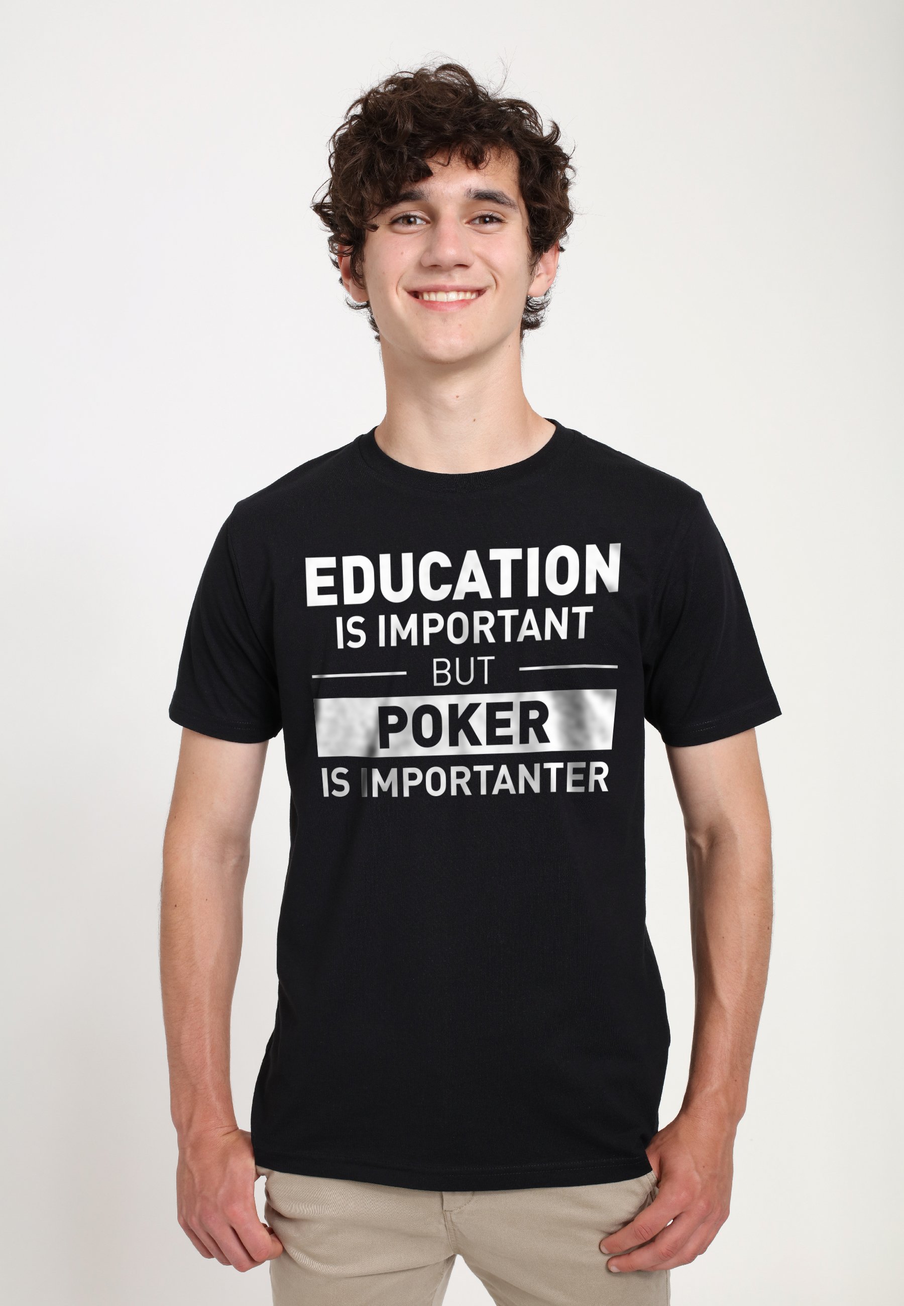 Henry Tiger HOBBIES POKER IS IMPORTANTER Print T shirt black Zalando
