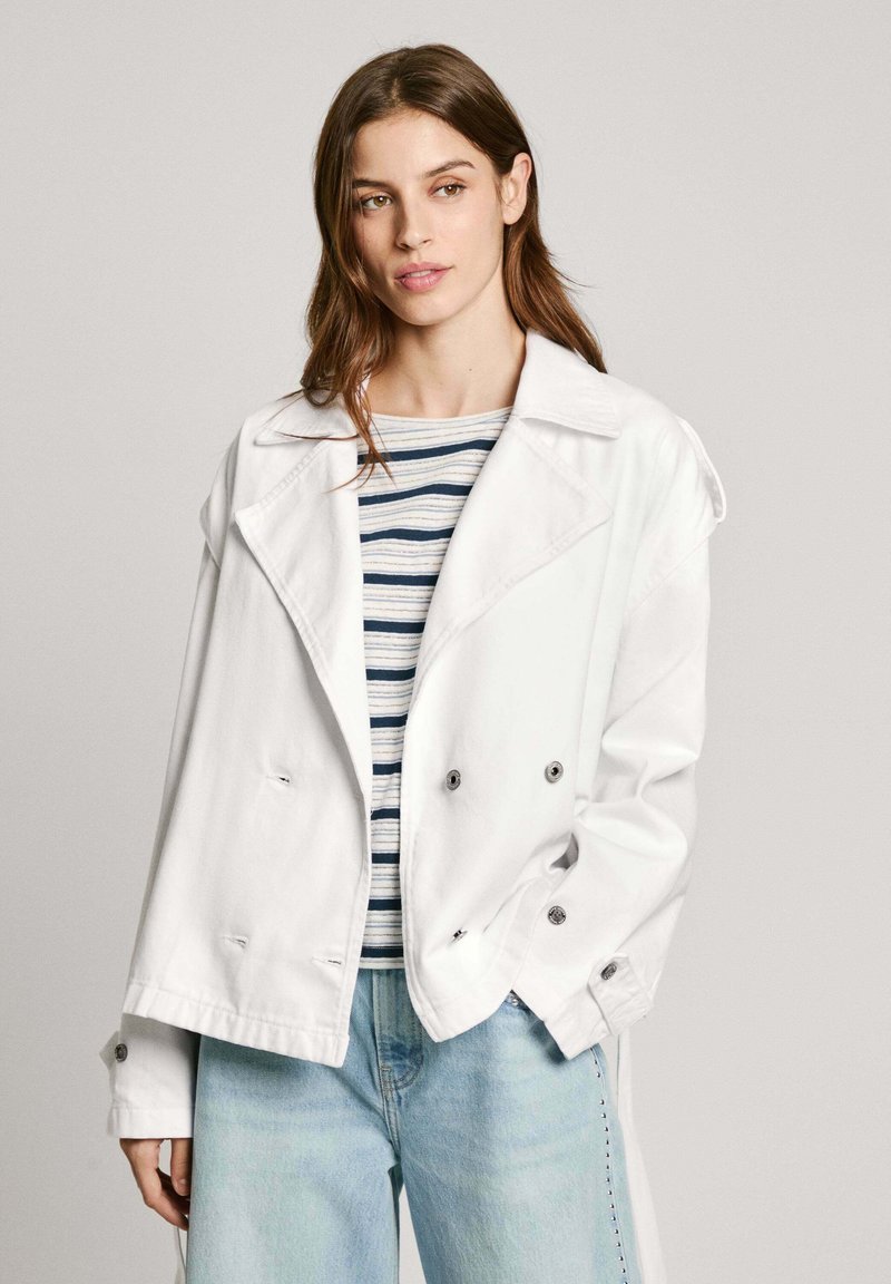 Pepe Jeans Chaqueta vaquera - optic white rigid deni/denim blanco ...
