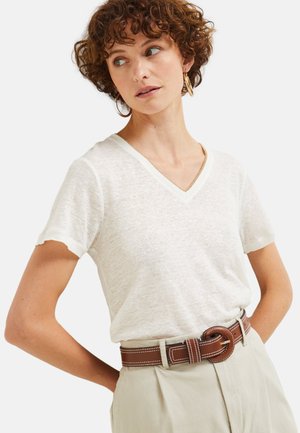 Caroll FRENCH BRAND FASHION ELEGANT MODERN LO - T-shirt basique - ecru ...