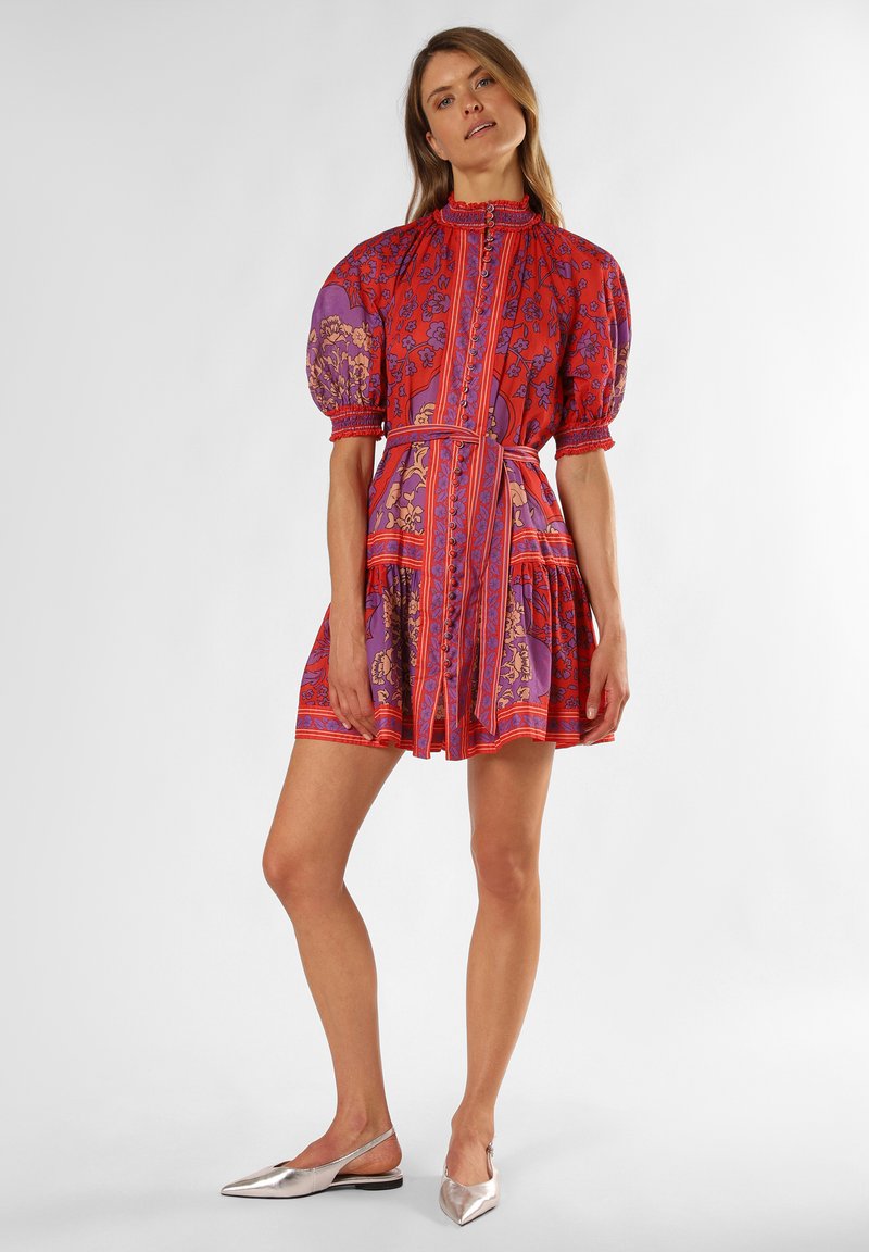 Marie Lund Shirt dress - rot lila/blue - Zalando