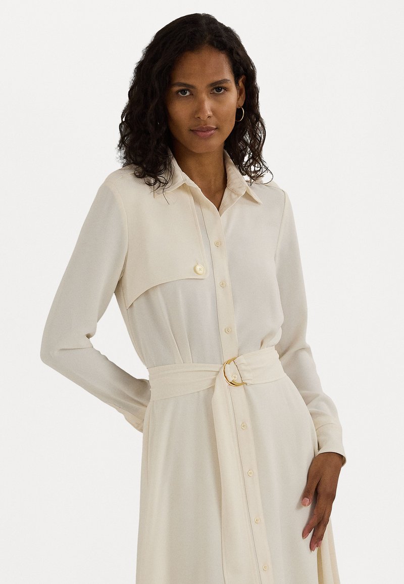 Lauren Ralph Lauren BELTED DOUBLE-FACED GEORGETTE SHIRTDRESS - Robe ...
