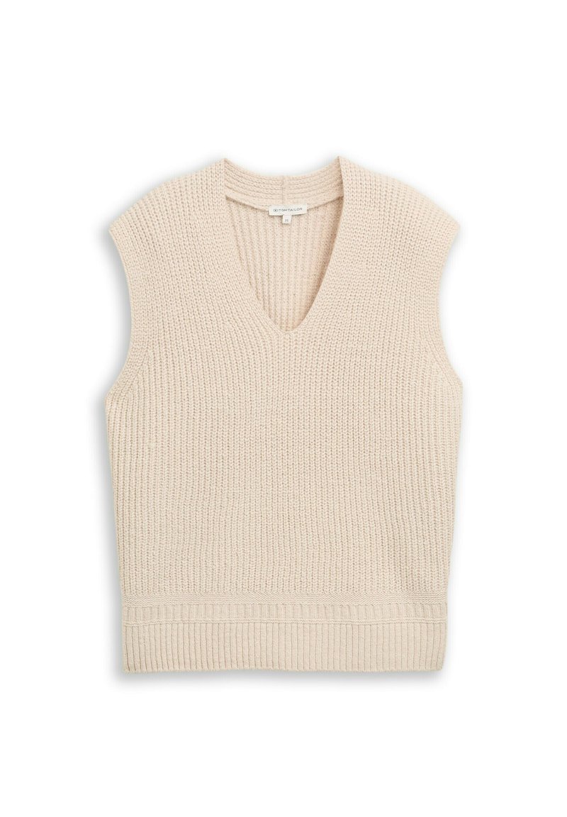 TOM TAILOR Strickpullover - sand stone beige melange/sand - Zalando