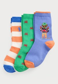 Polo Ralph Lauren CRAB MOTIF CREW SOCK 3 PACK UNISEX - Strumpor - blue ...