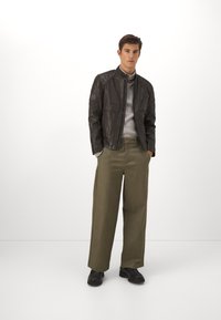 JOOP! Jeans LIMA - Leather jacket - dark green - Zalando.co.uk