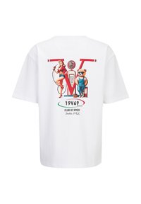 19V69 Italia OVERSIZED TAMARO RACING - Print T-shirt - white - Zalando