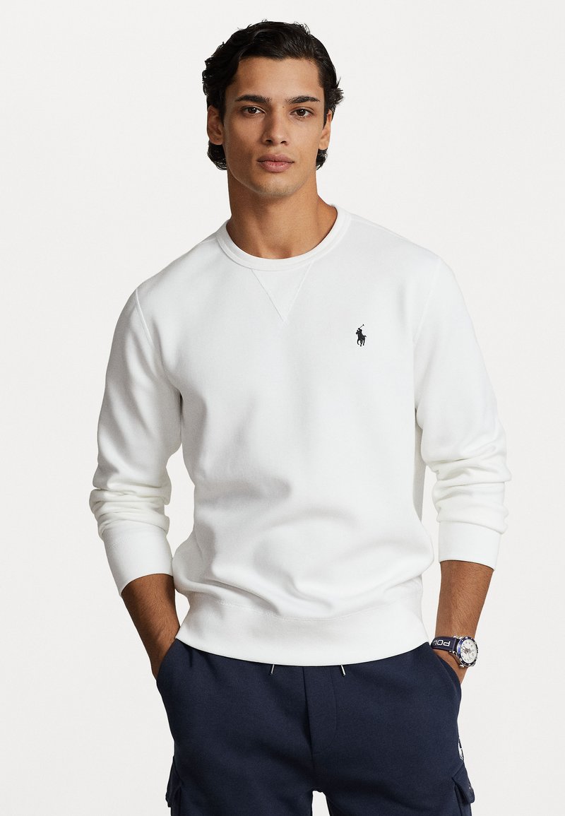 Polo Ralph Lauren MARLED DOUBLE-KNIT SWEATSHIRT - Pulóver - white/fehér ...