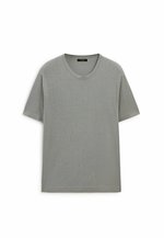 Massimo Dutti SHORT SLEEVE CREW NECK - T-shirt basic - grey/grijs ...