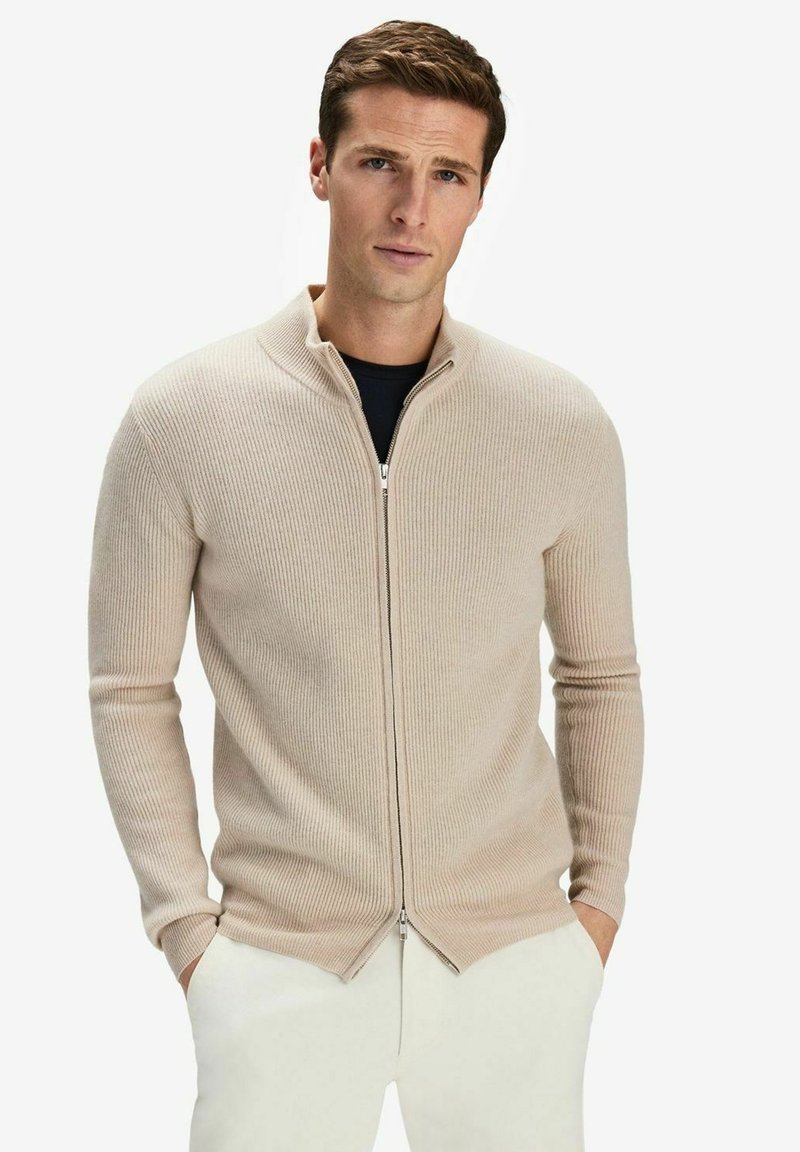 John Henric CLASSIC ZIP-UP - Vest - light beige/beige - Zalando.nl