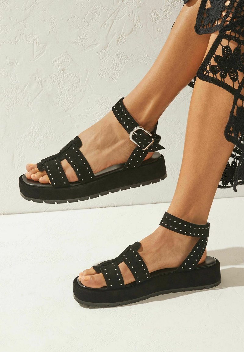 Next FOREVER COMFORT SUEDE STUDDED PLATFORM CHUNKY SANDALS ...