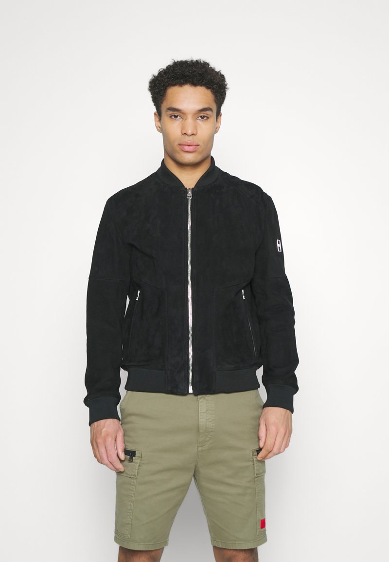 HUGO LUIGI - Leather jacket - black - Zalando.ie