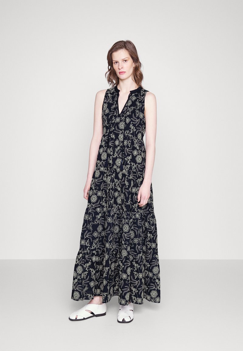 True Religion LONG DRESS FLOWERS - Maxikleid - navy/dunkelblau - Zalando.ch