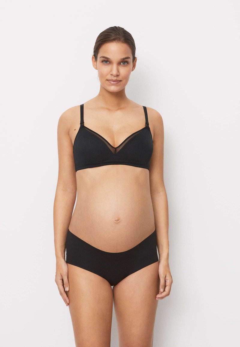 Oysho Mesh Nursing Soutien Gorge Invisible Black Noir Zalando Fr