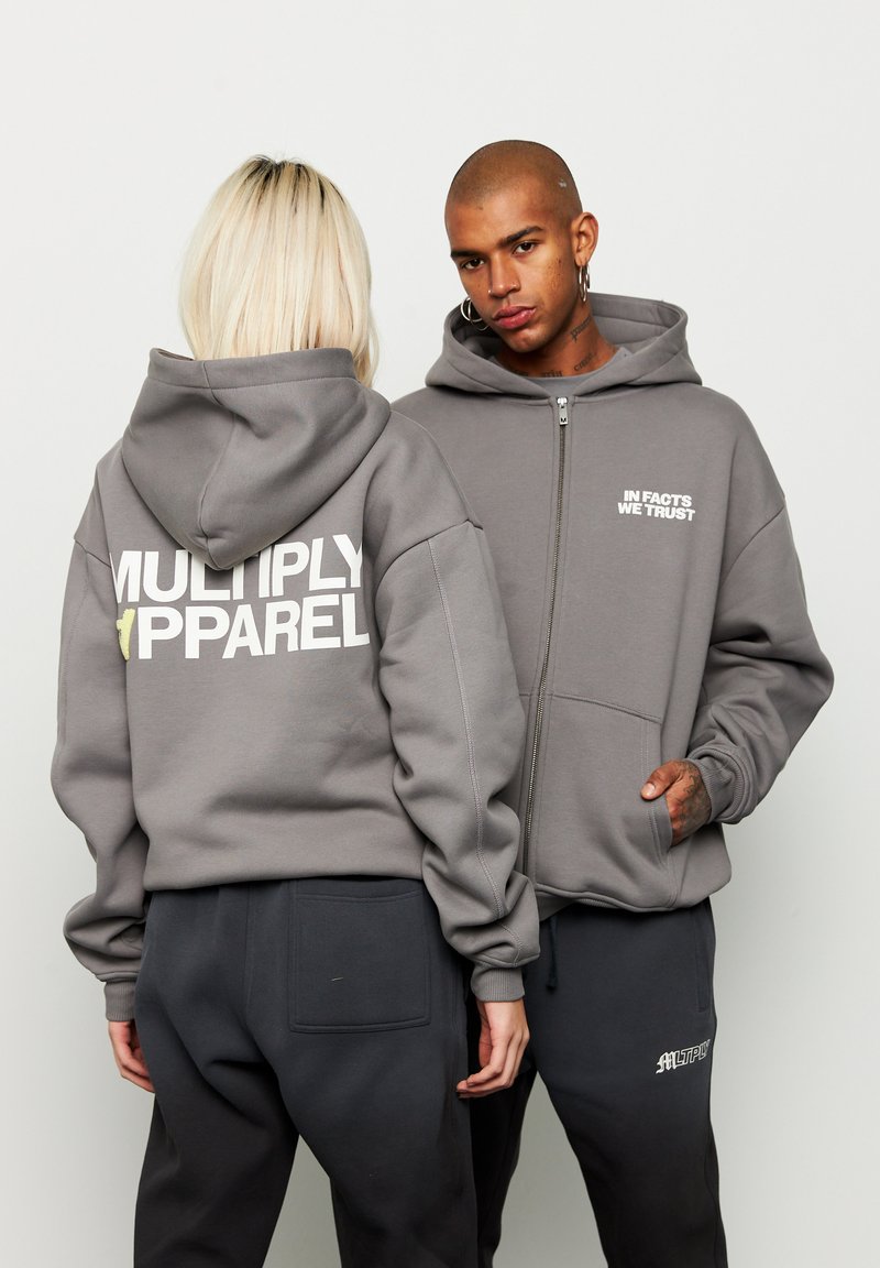 Multiply Apparel OVERSIZE ZIP - Sweatjacke - smoke pearl/grau - Zalando.at