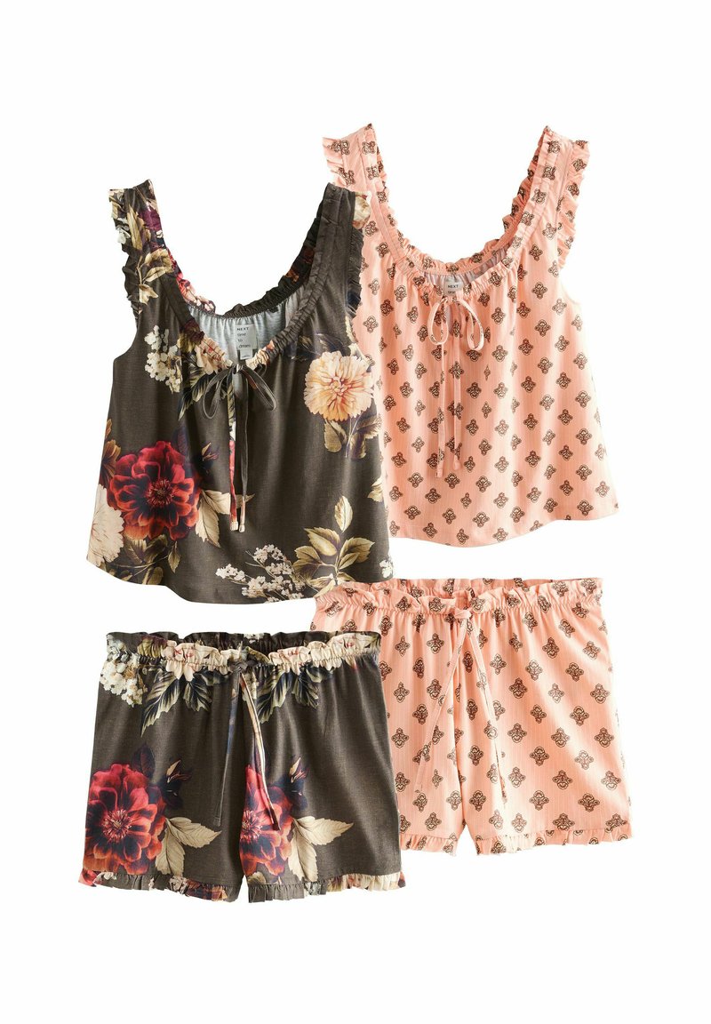 Next REGULAR FIT - SET 2 PACK - Pyjamas - chocolate brown peach/brun ...
