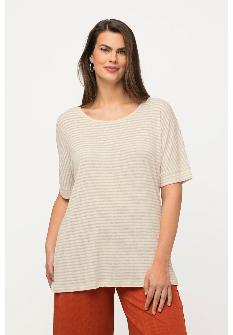 Ulla Popken À RAYURES OVERSIZED, DÉCOLLETÉ ROND ET MANCHES COURTES ...