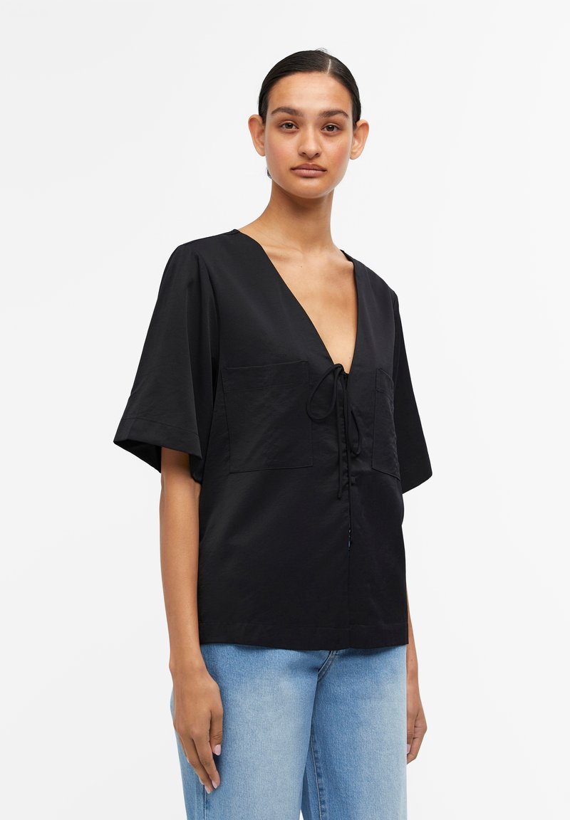 Object GEBUNDENES - Blouse - black/noir - ZALANDO.BE