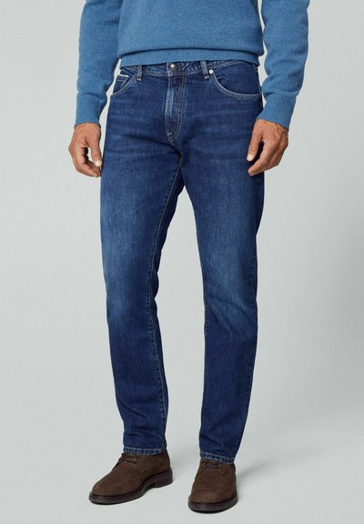 Hackett London LIGHT SELVAGE - Jeans Straight Leg - lt denim/blue denim ...
