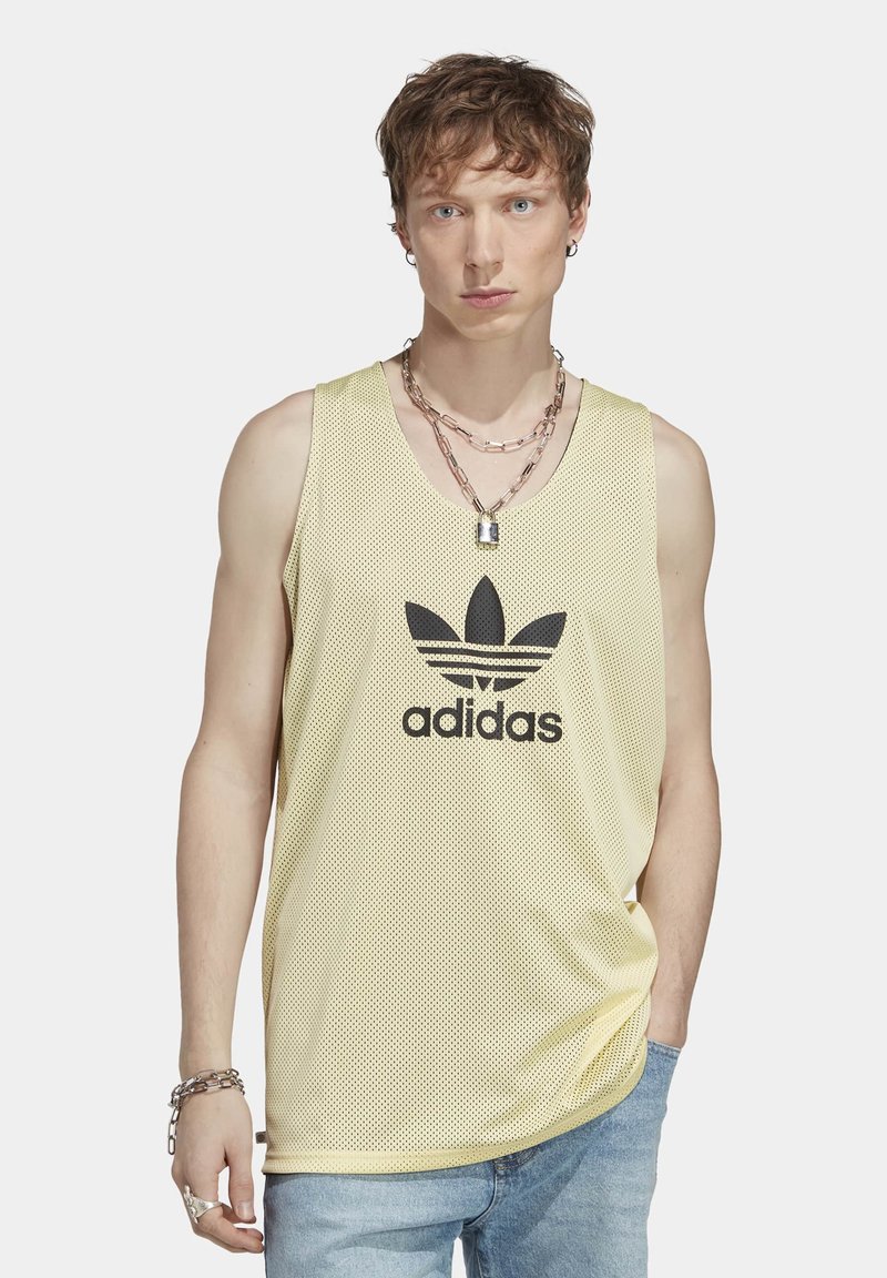 adidas Originals BBALL TREFO TANK - Top - almost yellow black/yellow ...