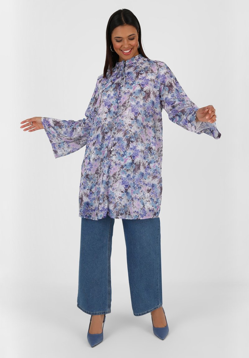 Modanisa BUTTON COLLAR-PLUS SIZE-ALIA - Blouse - lilac - Zalando.ie